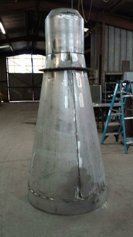 304 H SS Cone Assembled – Pascagoula Sheet Metal Works Inc